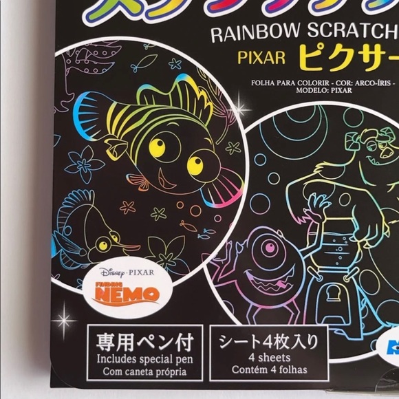 Disney | Toys | Disney Pixar Rainbow Scratch Art Set | Poshmark
